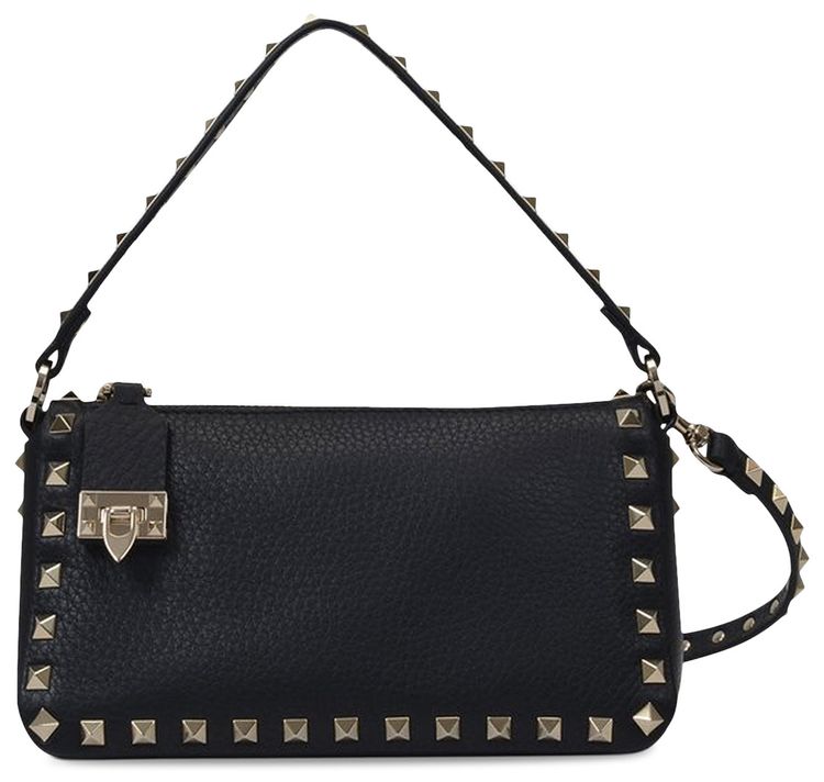 Buy Valentino Rockstud Small Leather Shoulder Bag 'Black' - WW2B0J47 ...