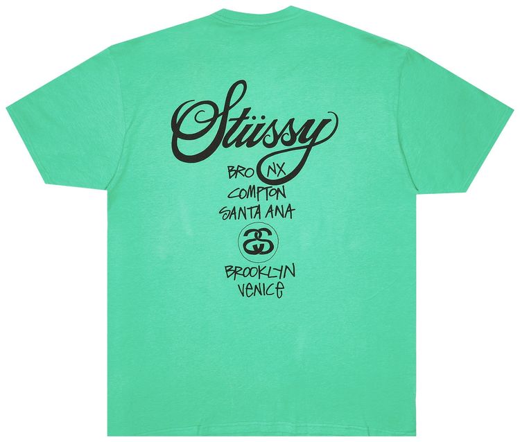 Buy Stussy World Tour Tee 'Kelly' - 1903053 KELL | GOAT