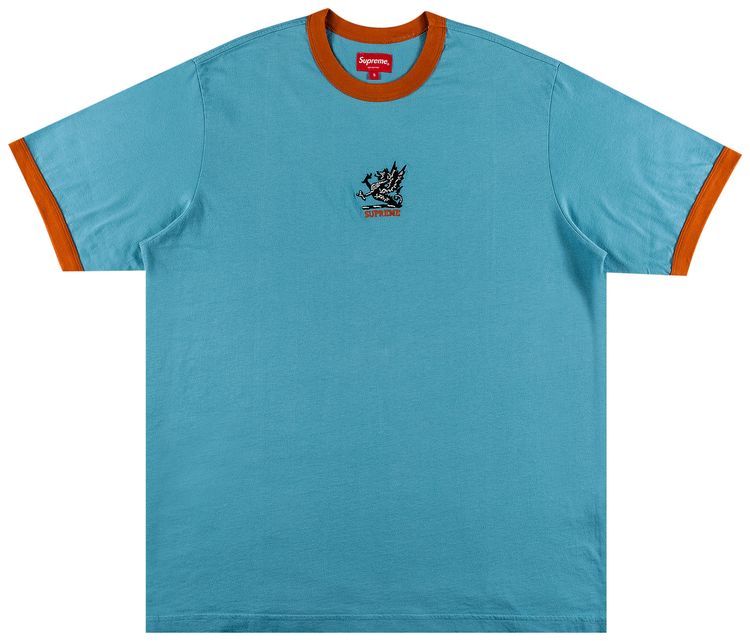 Buy Supreme Dragon Ringer Tee 'Slate' - FW21KN79 SLATE | GOAT