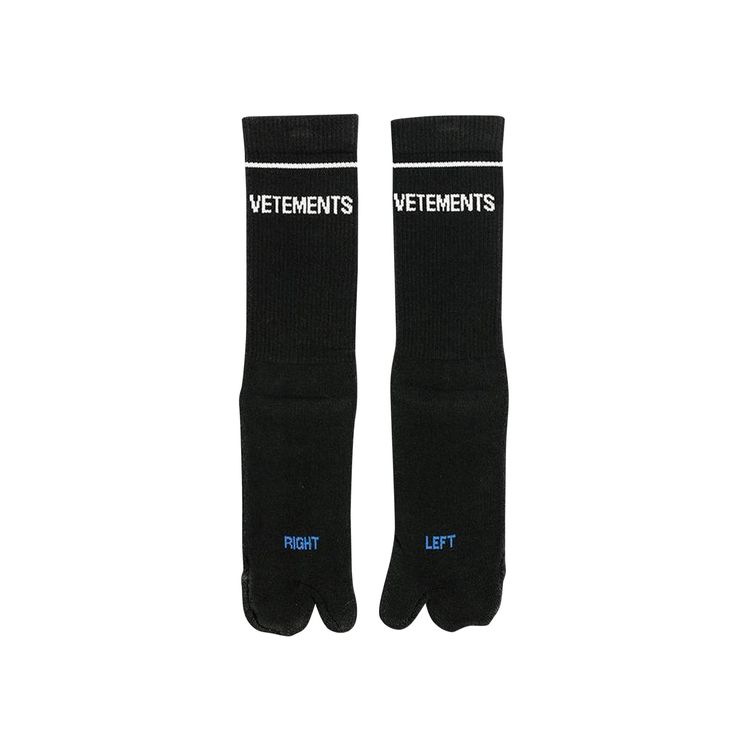 Buy Vetements Tabi Socks 'Black' - UAH19AC313 BLAC | GOAT