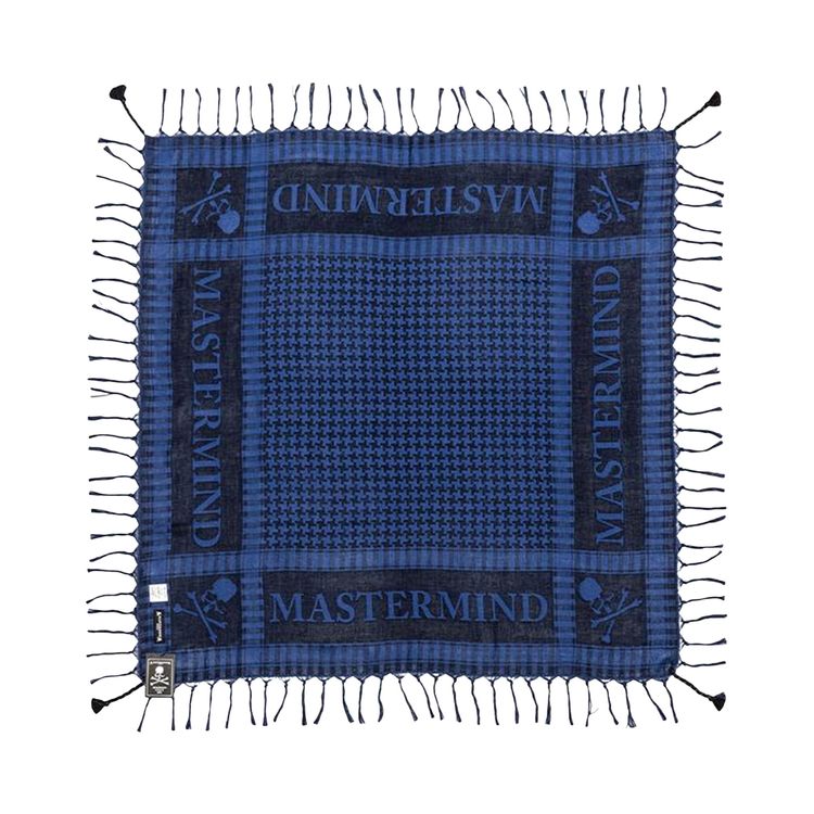 Buy Mastermind World Check Fringe Stole 'Blue/Black' - MW21S06 ST001 3 ...