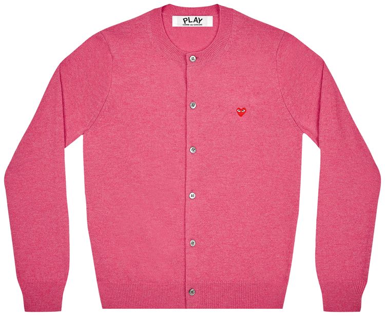 Buy Comme des Garçons PLAY Cardigan 'Pink' - AZ N079 4 | GOAT