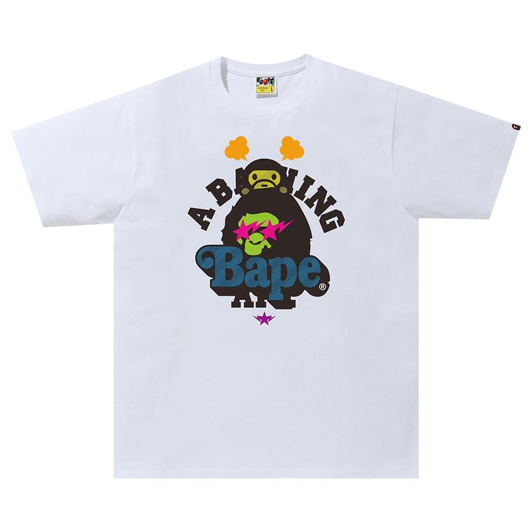 Buy BAPE & Baby Milo Tee 'White' - 2H80 110 012 WHITE | GOAT