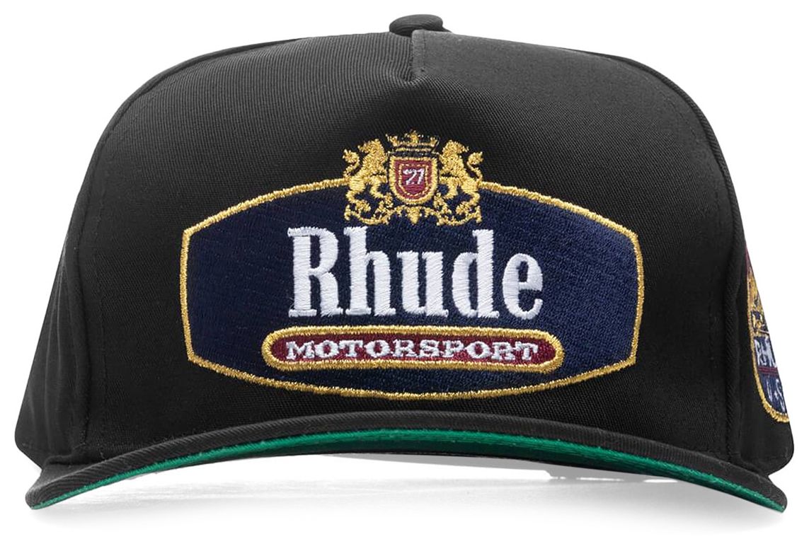 Buy Rhude Racing Crest Hat 'Black' - fw21ha060423720372 | GOAT