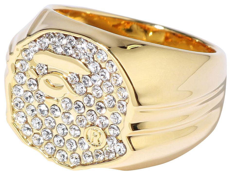 Buy BAPE Rhinestone Ape Head Ring 'Gold' - 1G20 182 046 GOLD | GOAT