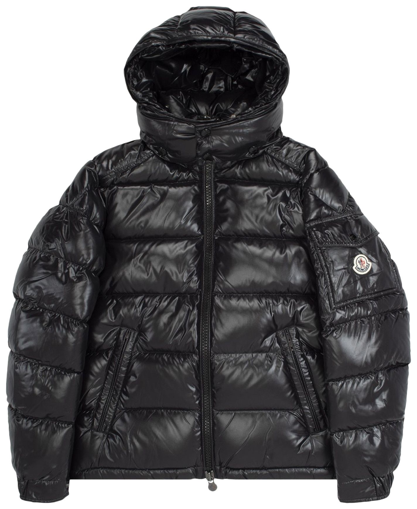 Buy Moncler Maya Hooded Puffer Shiny Jacket 'Black' - 1A536 00 68950 ...