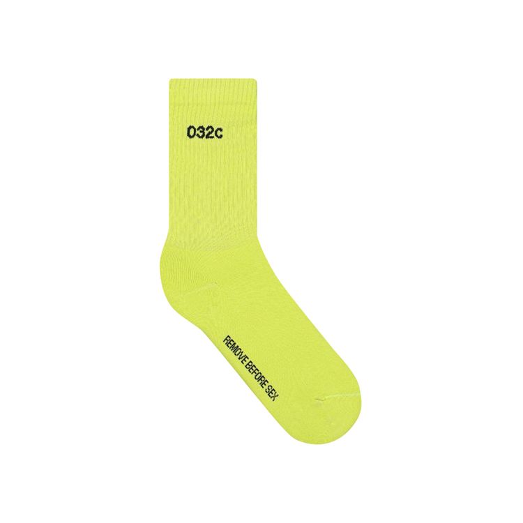 Buy 032C Remove Before Sex Socks 'Acid Green' - FW21 A 1020 ACID | GOAT