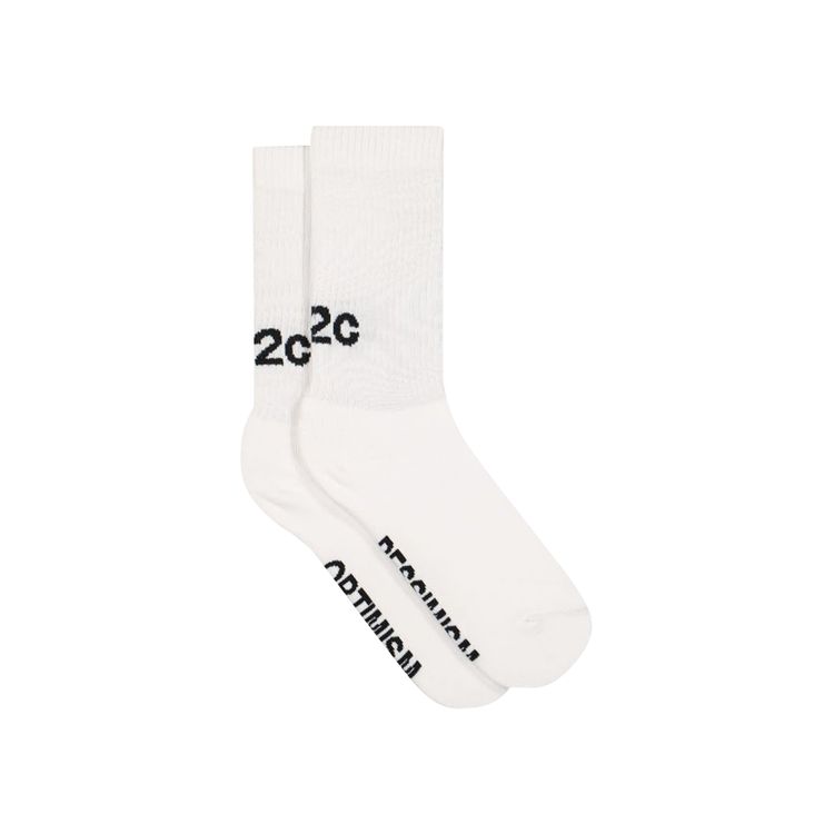 Buy 032C Optimisim Pessimism Socks 'White' - FW21 A 1011 WHIT | GOAT