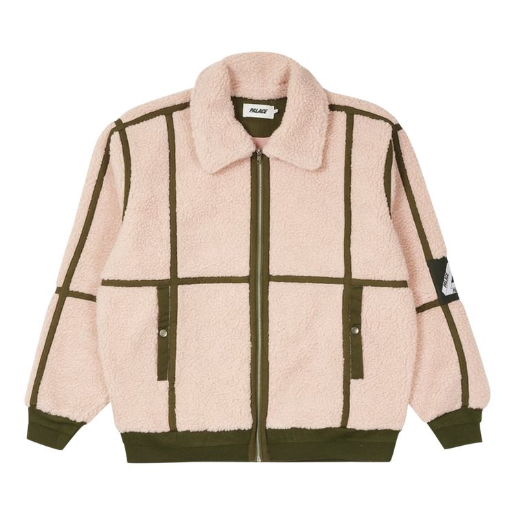 Buy Palace Sherpa Flight Jacket 'Pink/Olive' - P21CS128 | GOAT