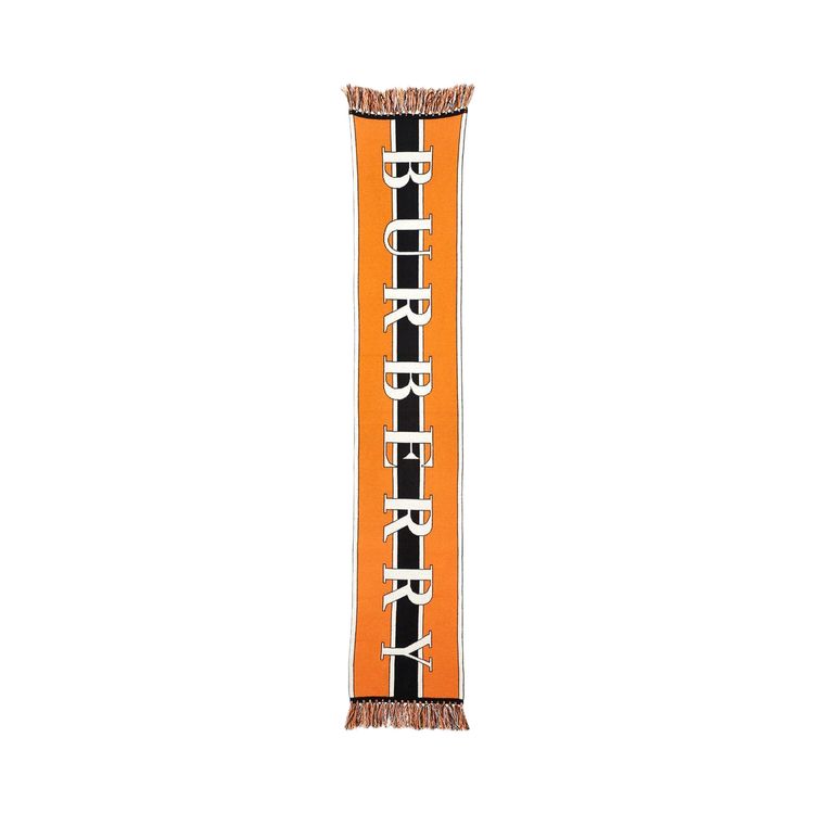 Buy Burberry Logo Football Cashmere Scarf 'Orange' - 8007180 | GOAT