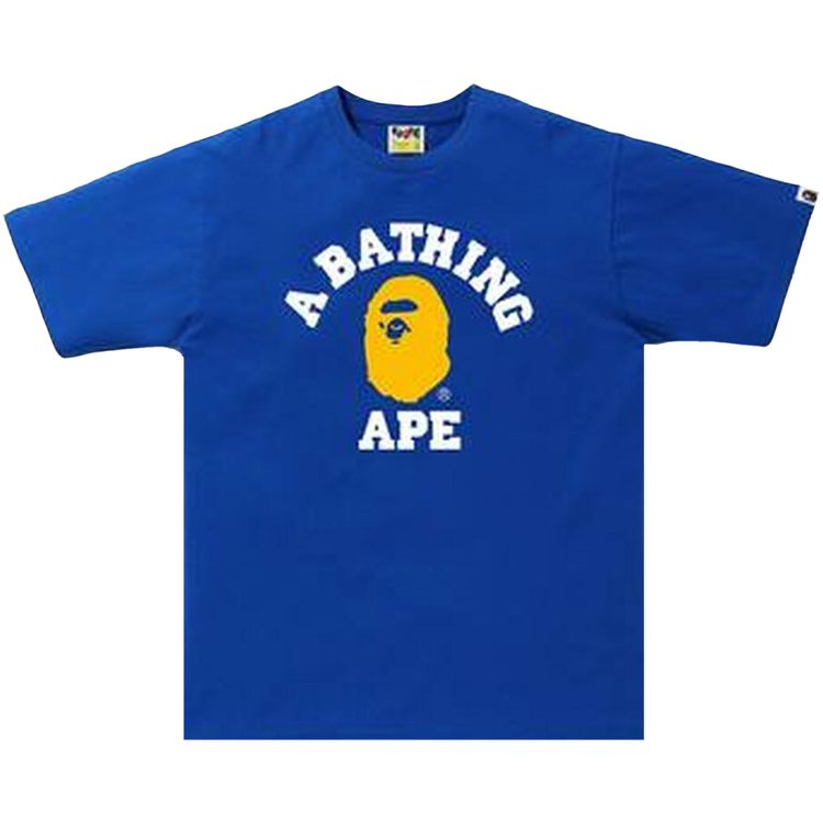 Buy BAPE Colors College Tee 'Blue' - 1G30 110 056 BLUE | GOAT