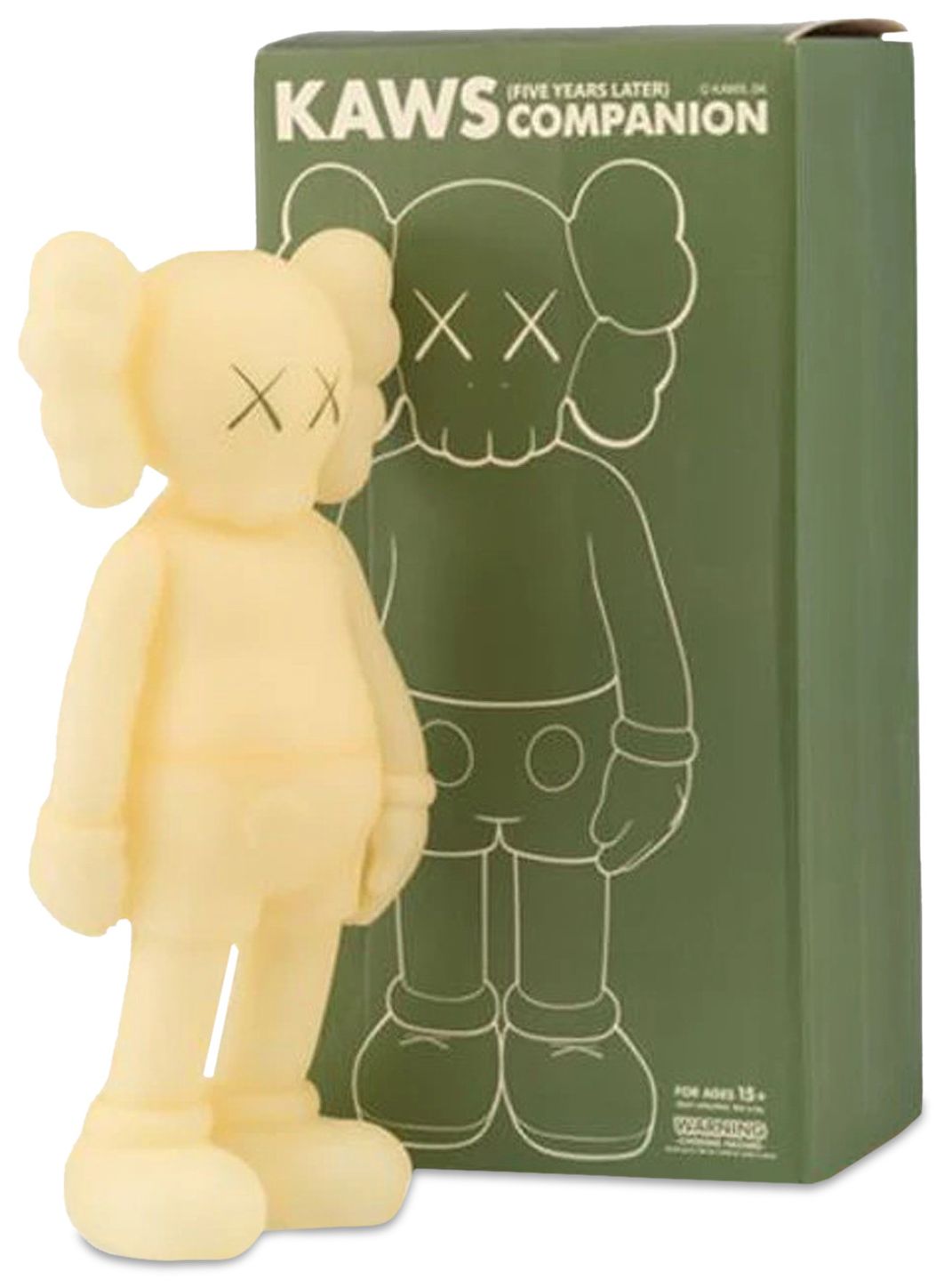 Buy KAWS Five Years Later Companion Figure 'Glow In The Dark/Green ...
