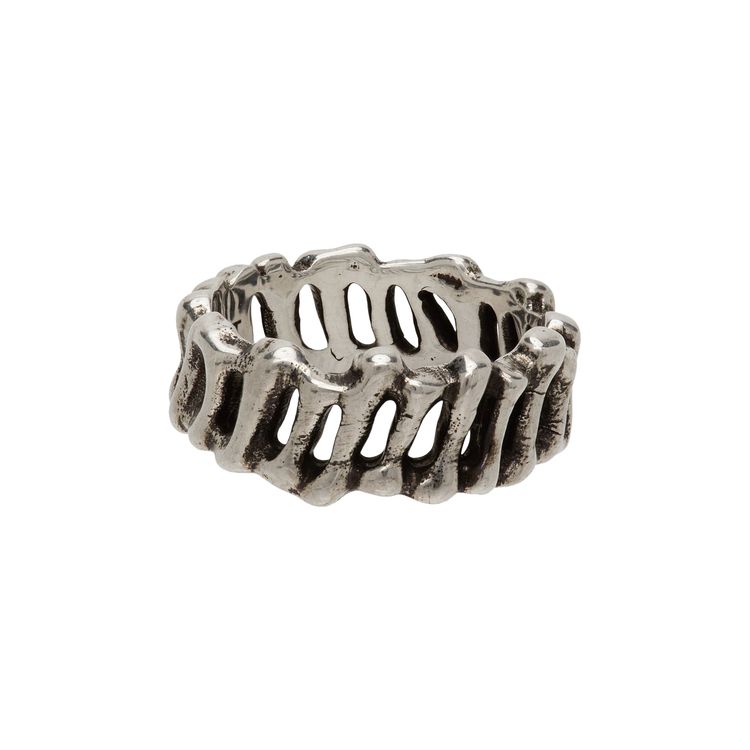 Buy Saint Laurent Bones Ring 'Oxidized Silver' - 667329 Y1500 8142 | GOAT