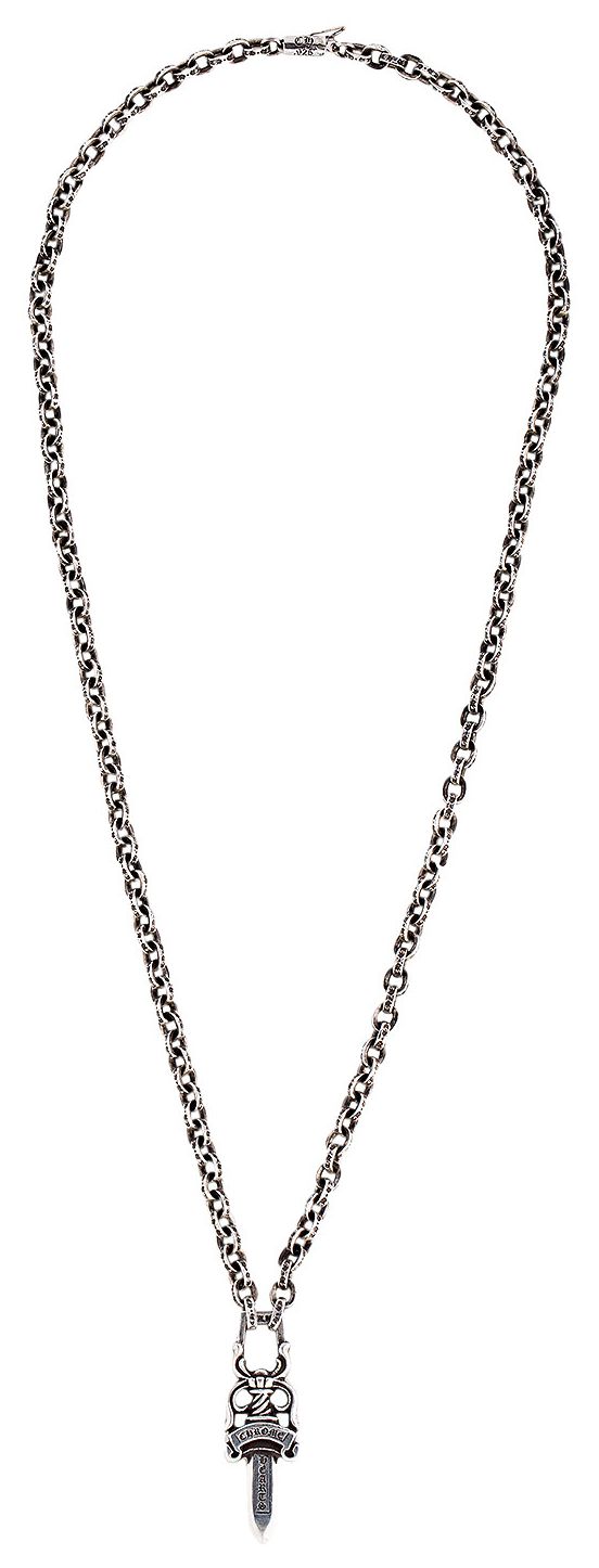 Buy Chrome Hearts Big Double Dagger Pendant And Chain 'Silver' - 1383 ...