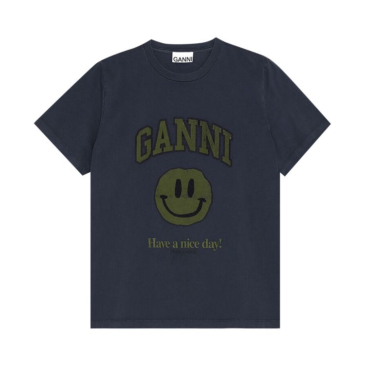 Buy GANNI Basic Cotton Jersey Tee 'Phantom' - T2639 PHAN | GOAT