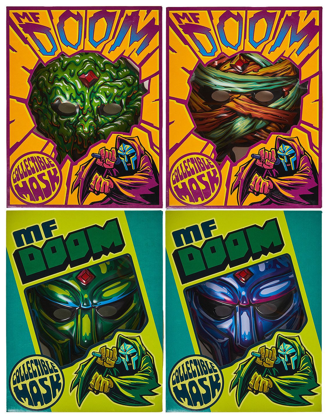 Buy MF Doom Collectible Mask Set 'Sludge/Mummy/Emerald/Sapphire ...