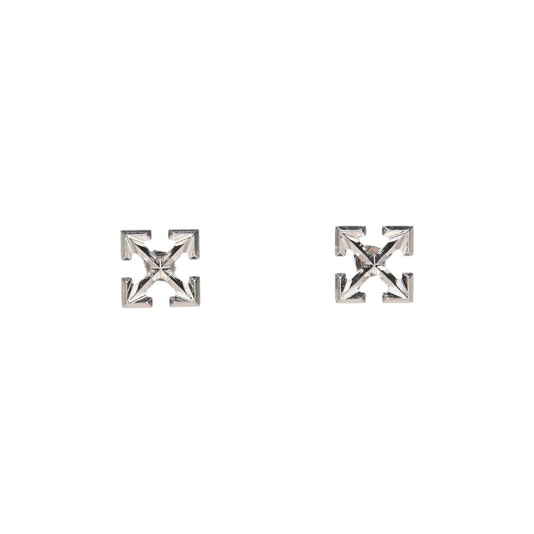 Buy Off-White Mini Arrow Earrings 'Silver' - OWOD017F21MET0027200 | GOAT