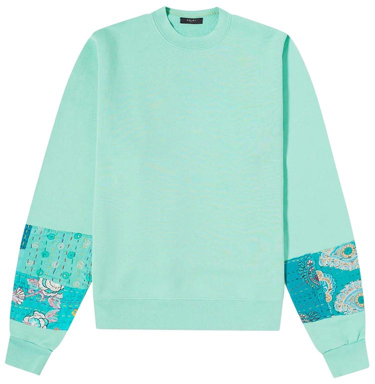 Buy Amiri Quilted Art Patch Crew 'Mint' - MJGC016 350 MINT | GOAT AU