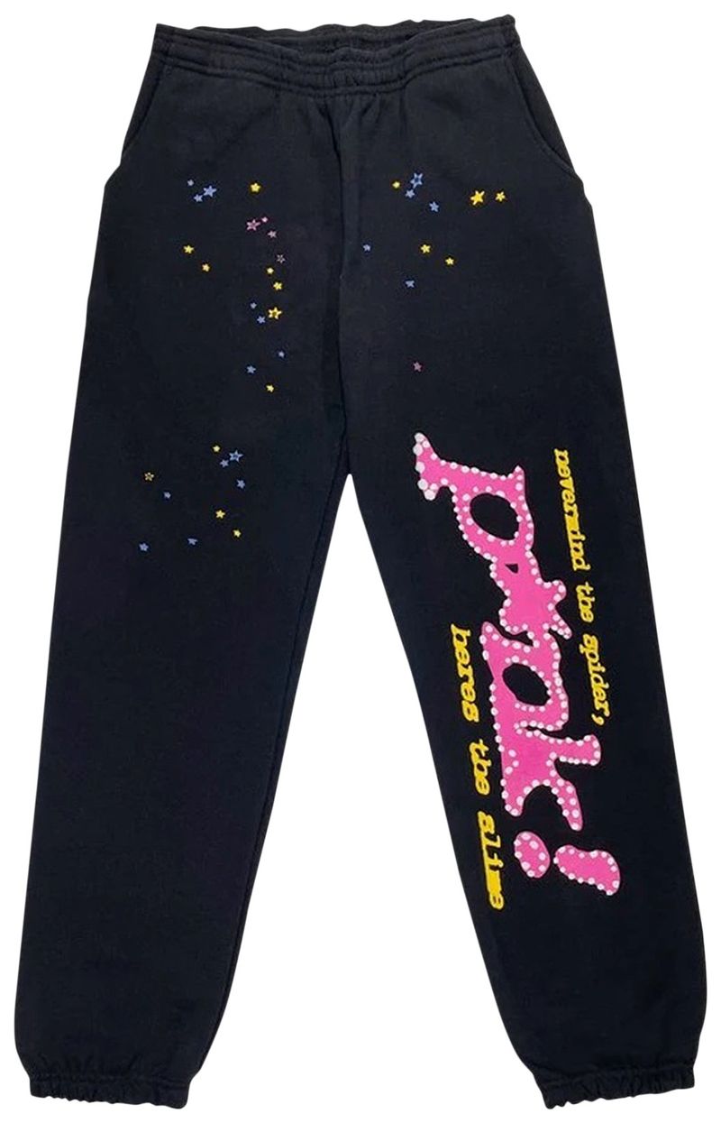 Buy Sp5der P*nk Sweatpants 'Black' - 2406 1FW210204PS BLAC | GOAT