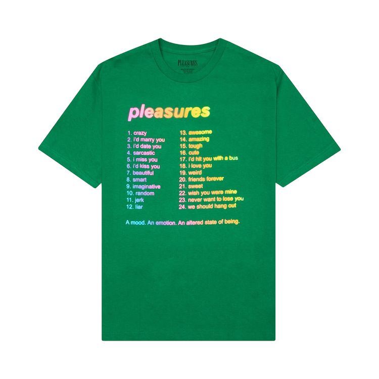 Buy Pleasures Mood Tee 'Kelly Green' - P21F036 KELL | GOAT