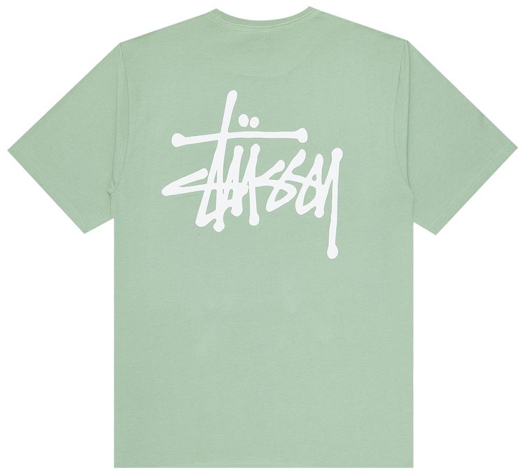Buy Stussy Basic Tee 'Moss' - 1903891 MOSS | GOAT