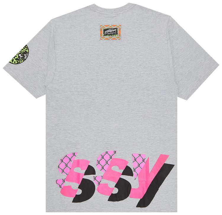 Buy Stussy Back To Back Tee 'Grey Heather' - 1903565 GREY | GOAT