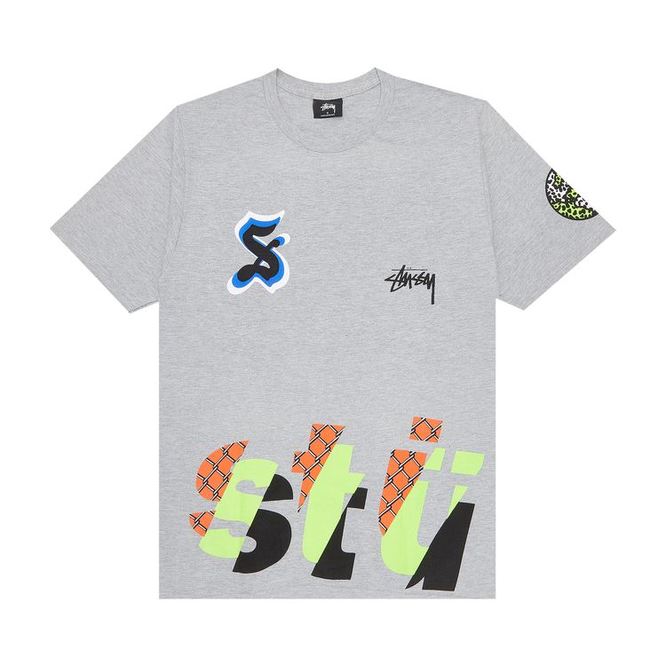 Buy Stussy Back To Back Tee 'Grey Heather' - 1903565 GREY | GOAT