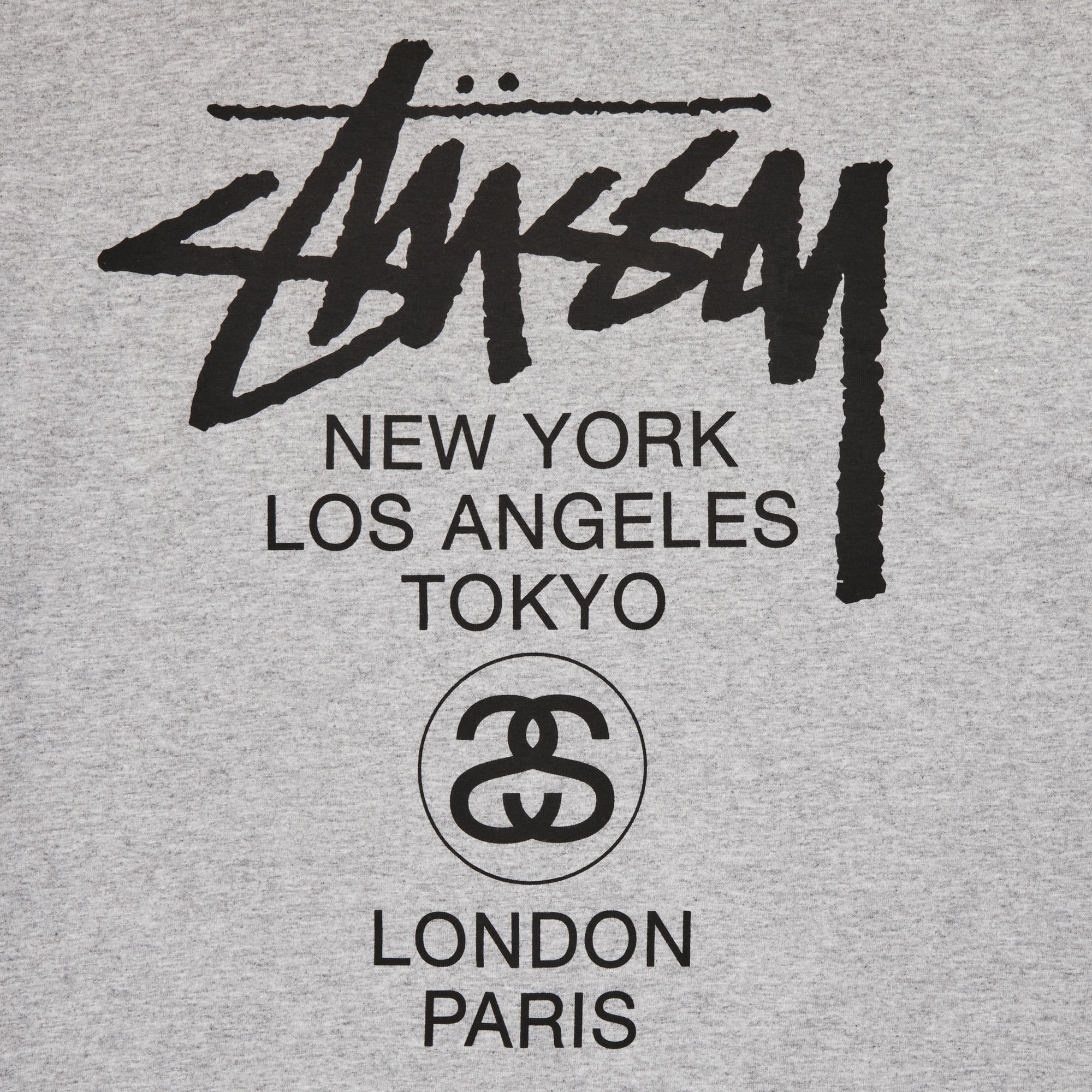 Buy Stussy World Tour Tee 'Grey Heather' - 1903385 GREY | GOAT Buy Stussy World Tour Tee 'Grey Heather' - 1903385 GREY | GOAT