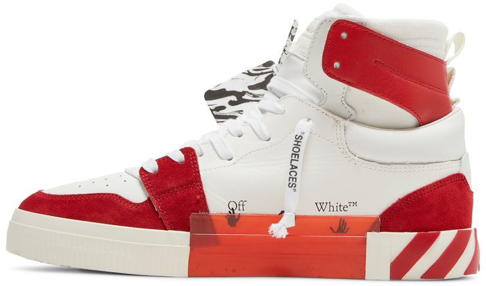 Buy Off-White Vulc Sneaker High 'White Red' - OMIA225F21LEA001 0125 | GOAT