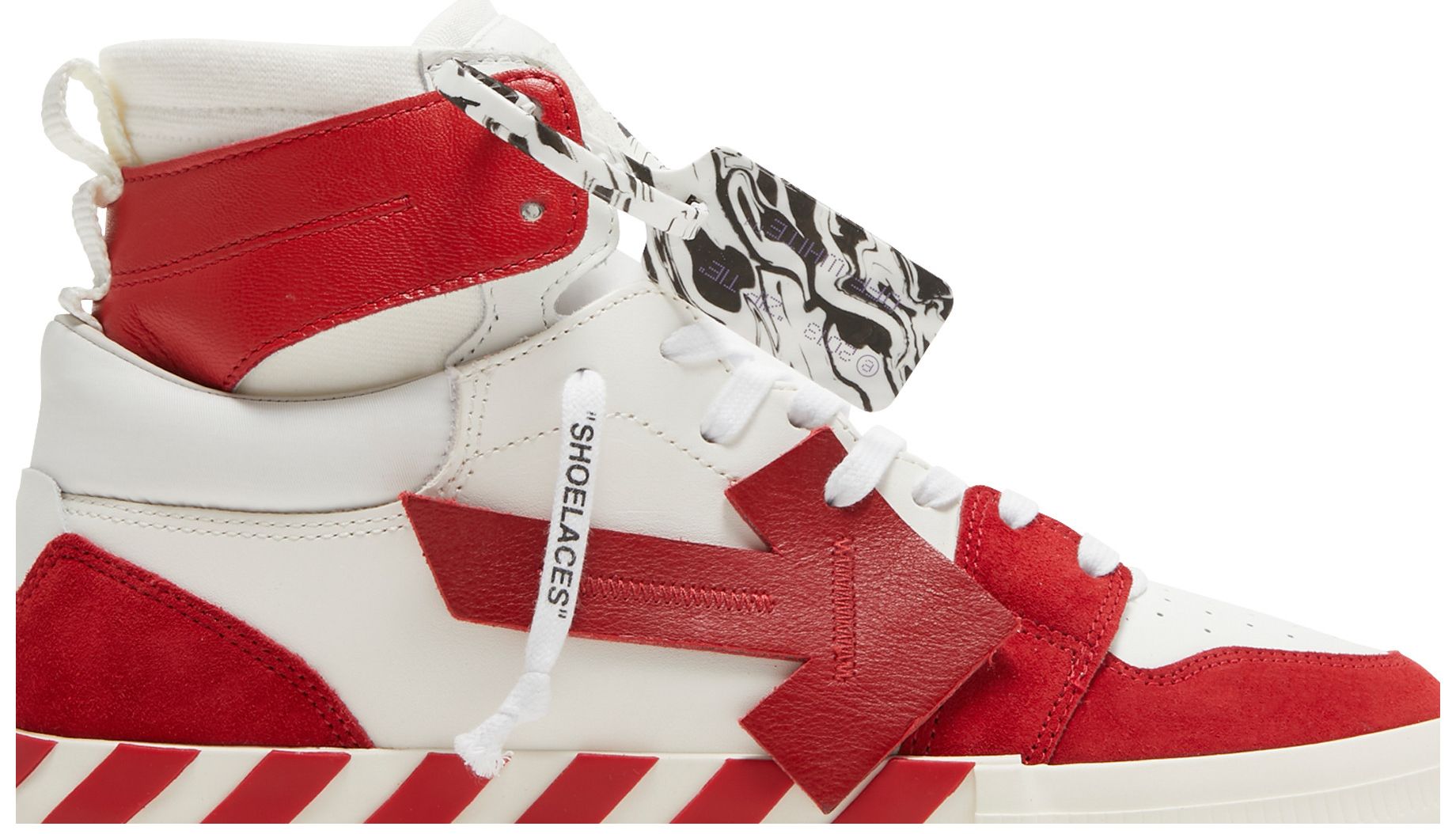 Buy Off-White Vulc Sneaker High 'White Red' - OMIA225F21LEA001 0125 | GOAT