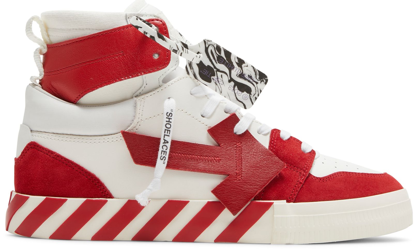 Buy Off-White Vulc Sneaker High 'White Red' - OMIA225F21LEA001 0125 | GOAT