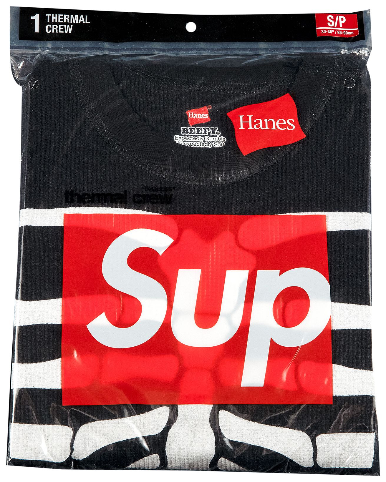 Buy Supreme x Hanes Bones Thermal Crew (1 Pack) 'Black' - FW21A22 BLACK ...