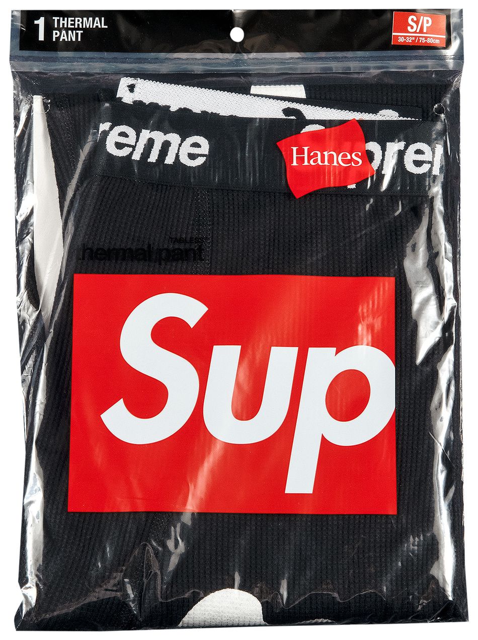 Buy Supreme x Hanes Bones Thermal Pant (1 Pack) 'Black' - FW21A27 BLACK ...