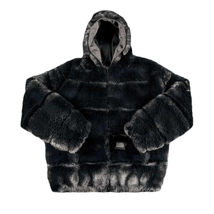 Buy Supreme x WTAPS Faux Fur Hooded Jacket 'Black' - FW21J110 BLACK | GOAT