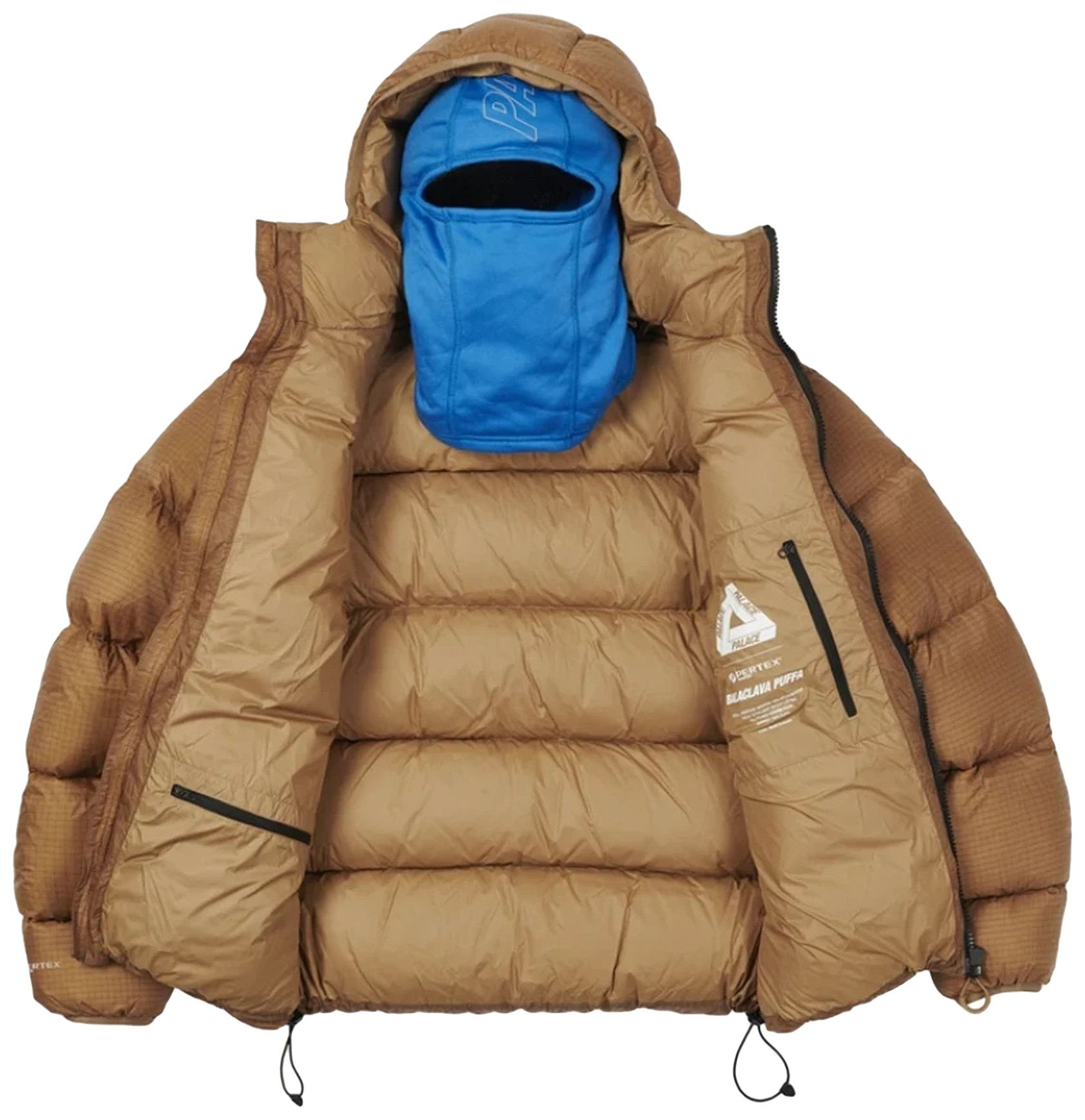 Buy Palace Pertex Balaclava Puffa 'Fawn' - P21JK007 | GOAT IT