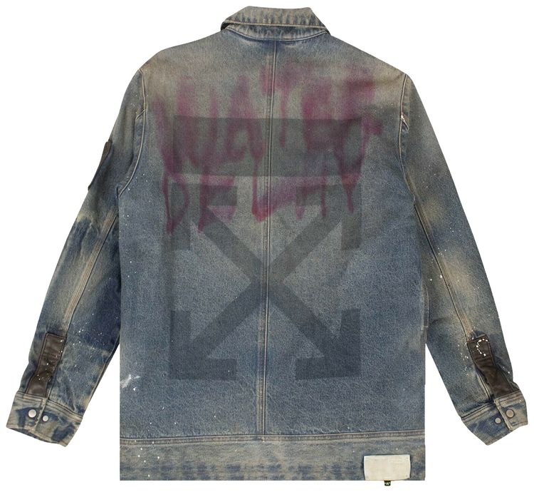 Buy Off-White Denim Work Jacket 'Blue' - OMYE042E193860457928 | GOAT