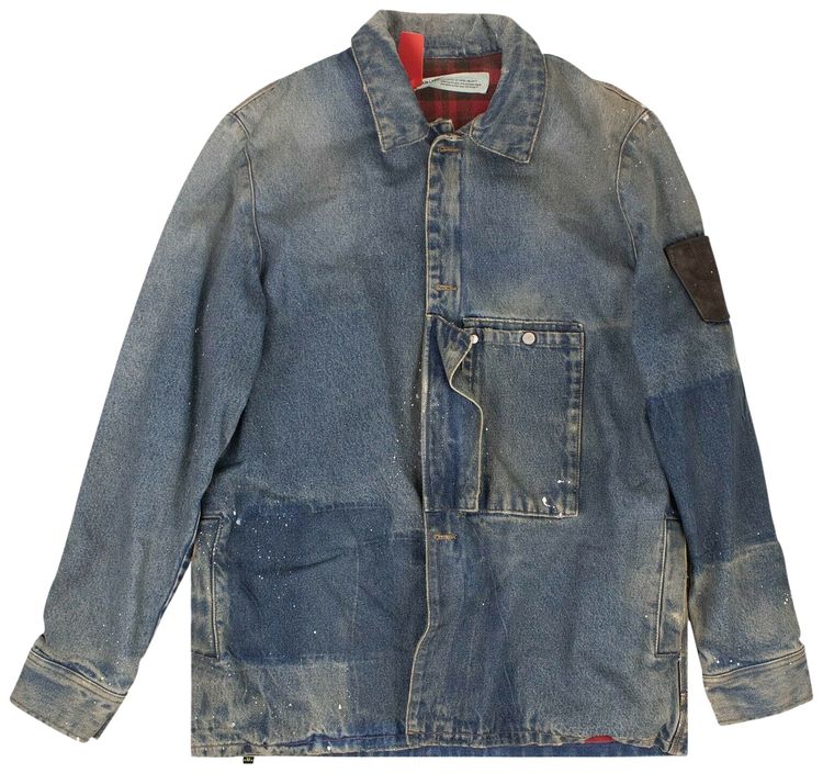 Buy Off-White Denim Work Jacket 'Blue' - OMYE042E193860457928 | GOAT