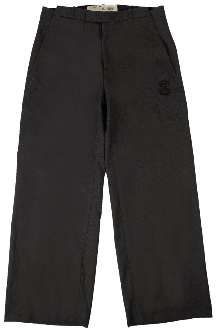 Buy Off-White Straight Leg Pants 'Grey' - OMCA109F19F090030900 | GOAT