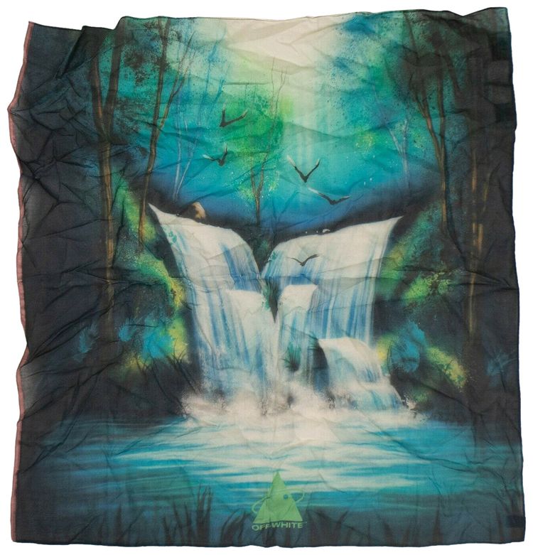 Buy Off-White Waterfall Bandana Scarf 'Navy' - OMMB001E199090159988 | GOAT