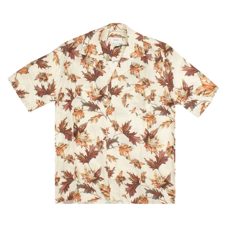 Buy Rhude Autumn Leaves Shirt 'White' - U08PF20074 | GOAT
