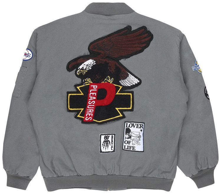 Buy Pleasures Worms Mechanic Jacket 'Grey' - P21W003 GREY | GOAT
