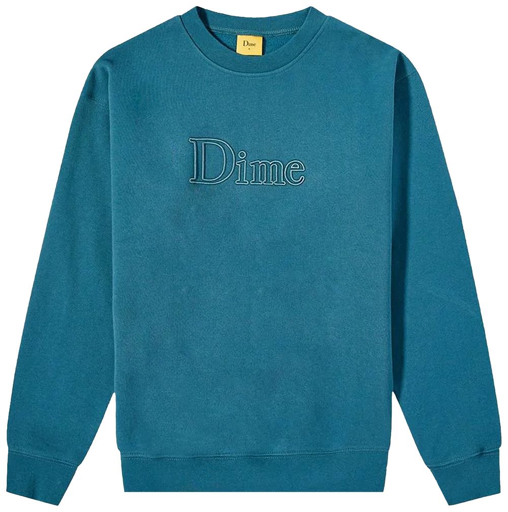 Buy Dime Classic Outline Crewneck 'Real Teal' - DIMEF06TEAL | GOAT