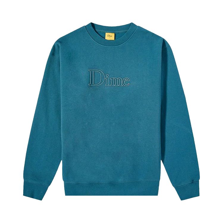 Buy Dime Classic Outline Crewneck 'Real Teal' - DIMEF06TEAL | GOAT