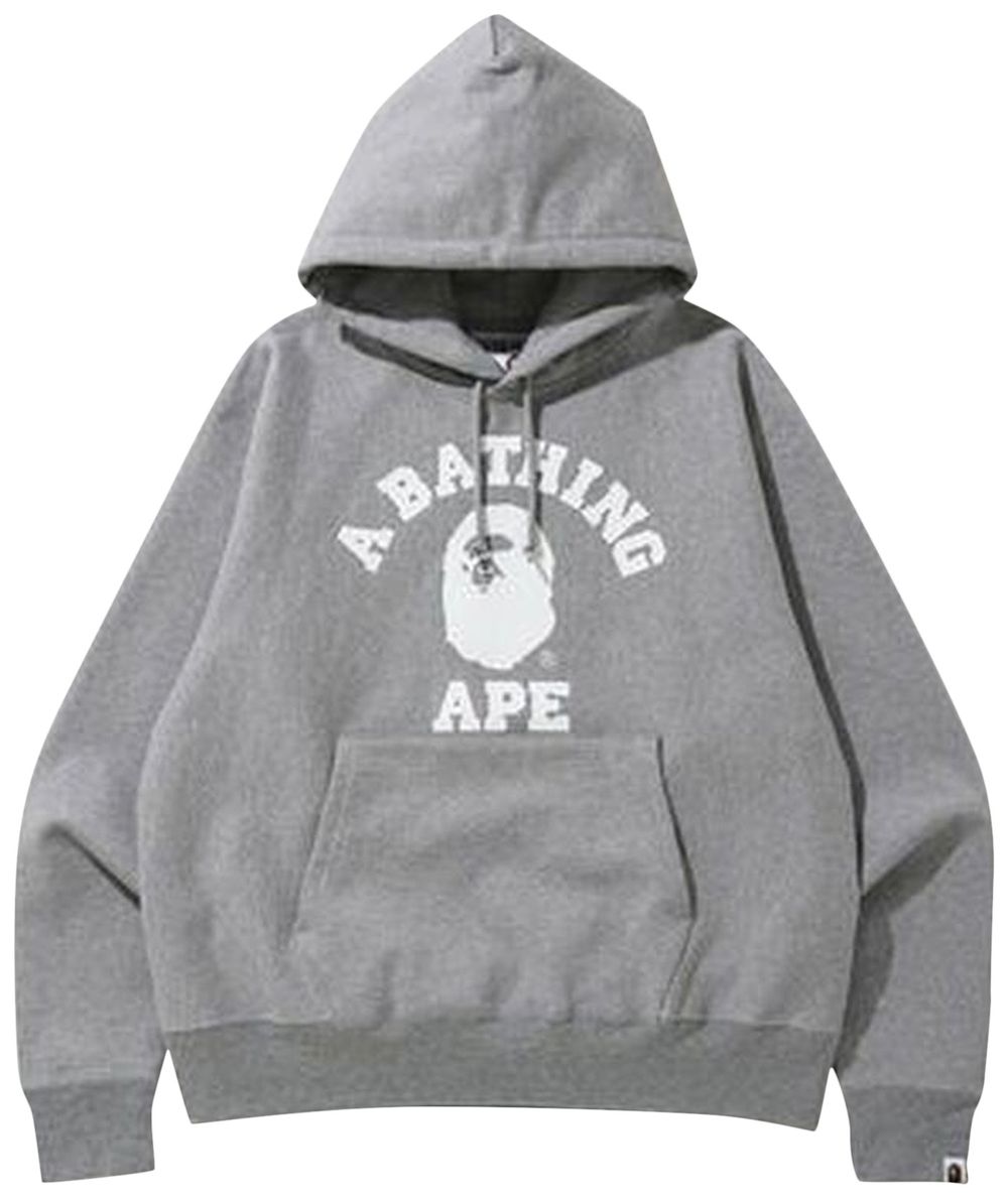 Buy BAPE Relaxed Classic College Pullover Hoodie 'Grey' - 1G30 114 002 ...
