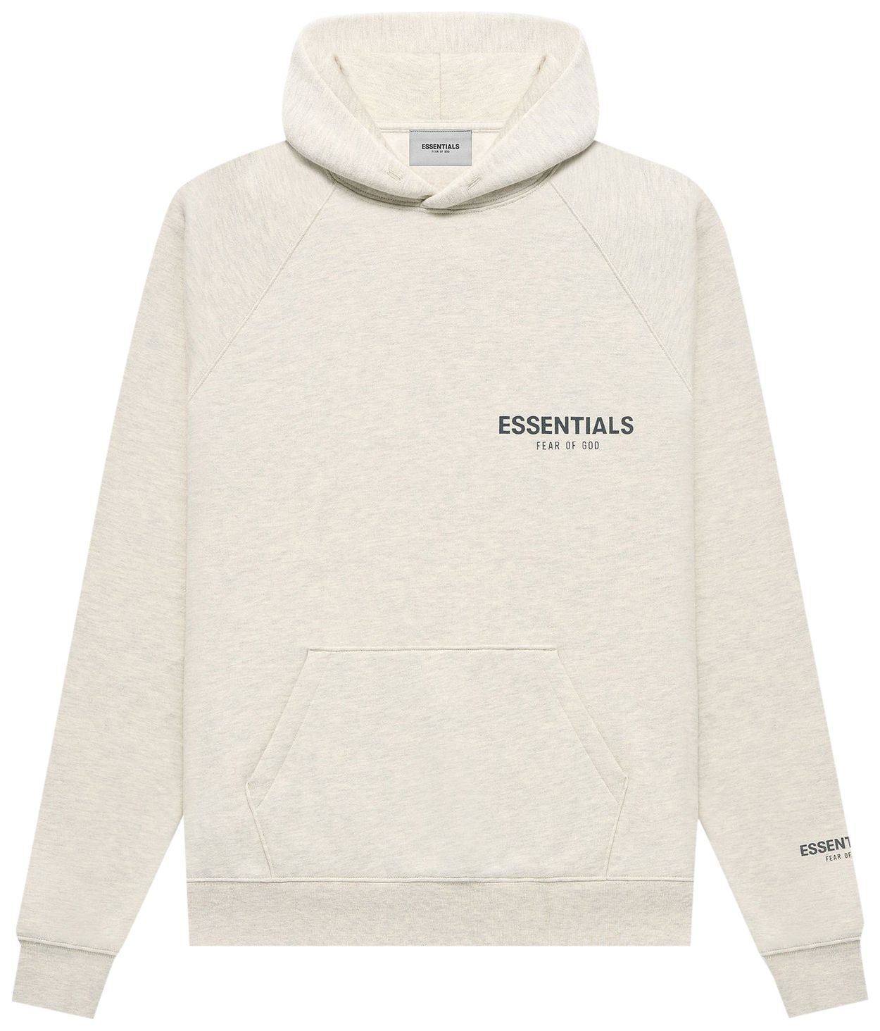 Buy Fear of God Essentials Pullover Hoodie 'Light Heather Oatmeal ...