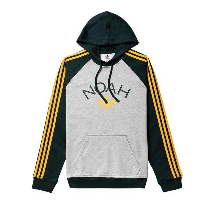 Buy adidas x Noah 3S Hoody 'Medium Grey Heather/Green Night' - HC4305 ...
