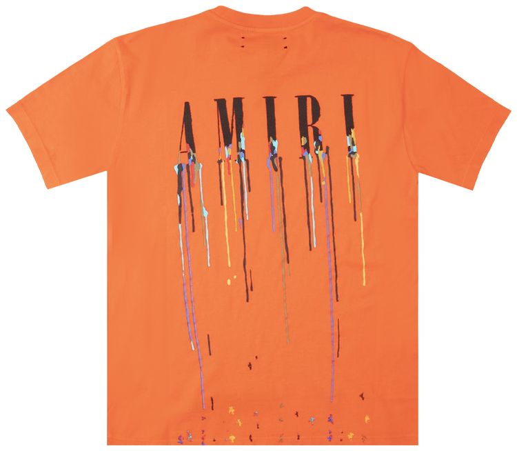 Buy Amiri Paint Drip Core Logo Tee 'Orange/Black' - PS22MJL026 666 ORAN ...