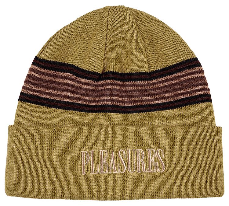 Buy Pleasures Wander Striped Beanie 'Matcha' - P21W062 MATC | GOAT