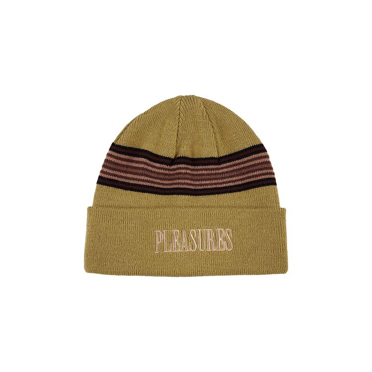 Buy Pleasures Wander Striped Beanie 'Matcha' - P21W062 MATC | GOAT
