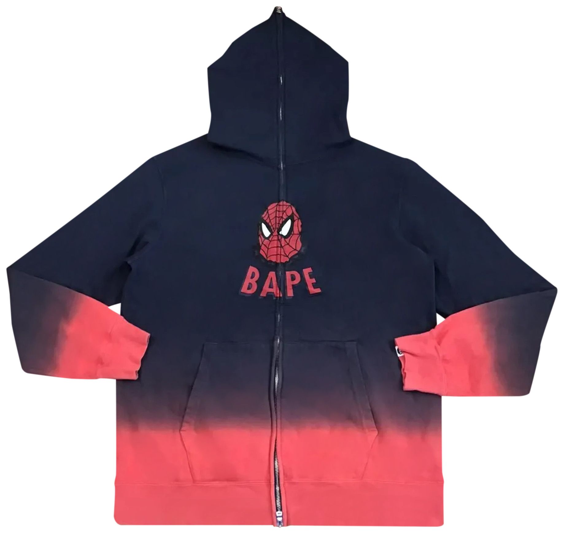 Buy BAPE × Marvel Comics Spider-Man Full Zip Hoodie 'Navy/Red' - 0039 ...